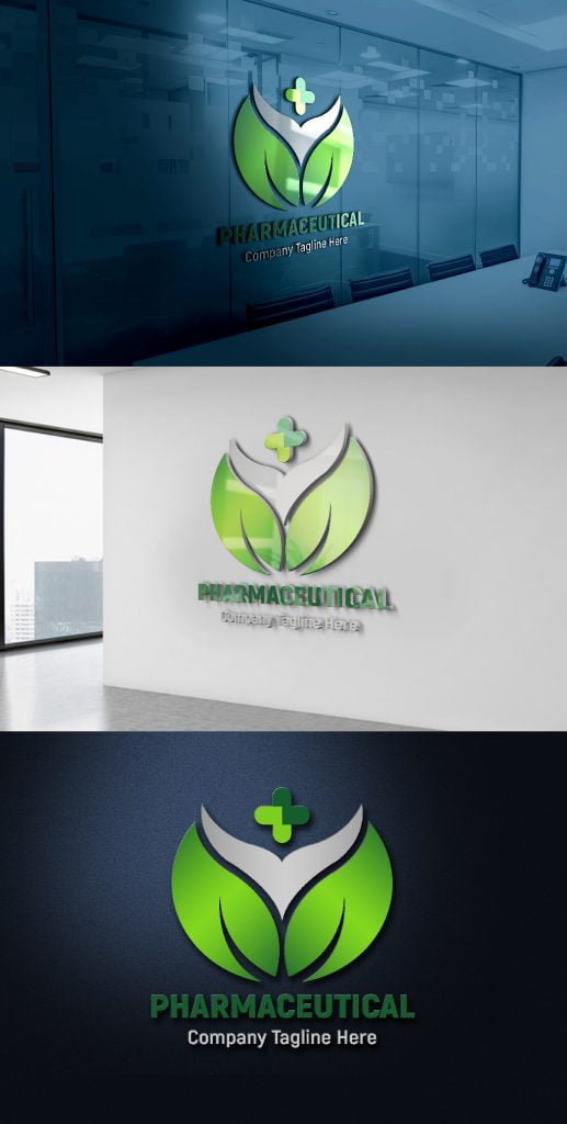 Pharmaceutical Logo Design Free psd Template – GraphicsFamily