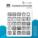 Free Calendar and Date Icons – GraphicsFamily
