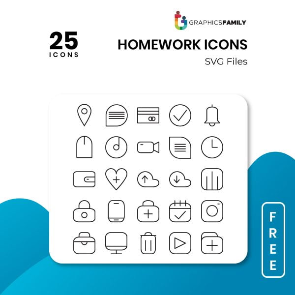 Free Homework Icons – GraphicsFamily