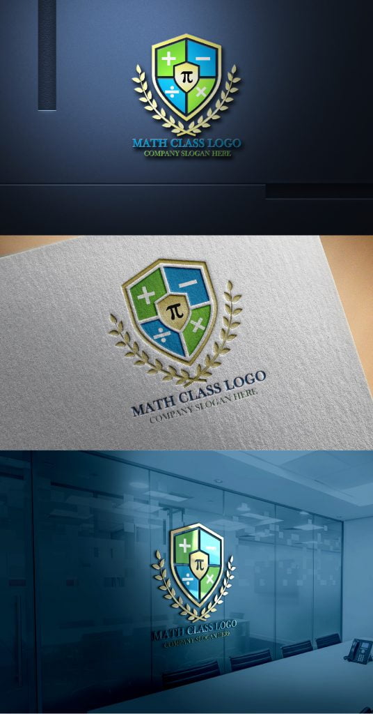 Math Tutorial Logo Design Free PSD Template – GraphicsFamily