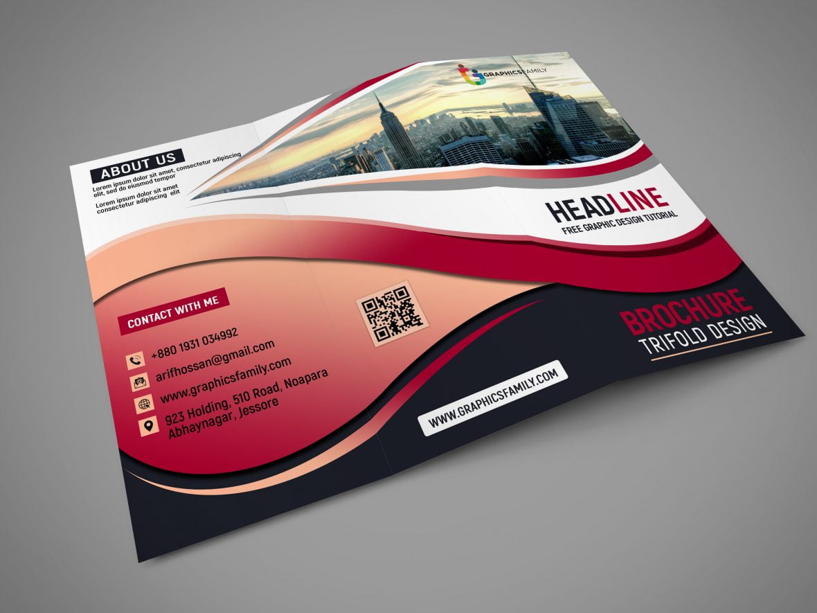 Free Business Promotion Tri Fold Brochure Design Template – GraphicsFamily