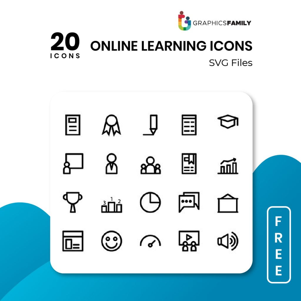 Free Online Learning Icons – GraphicsFamily