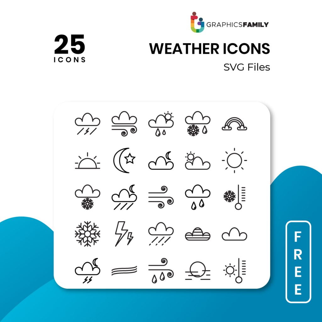 Free Weather Icons – GraphicsFamily