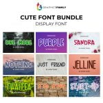 Free Cute Display Font Bundle – GraphicsFamily