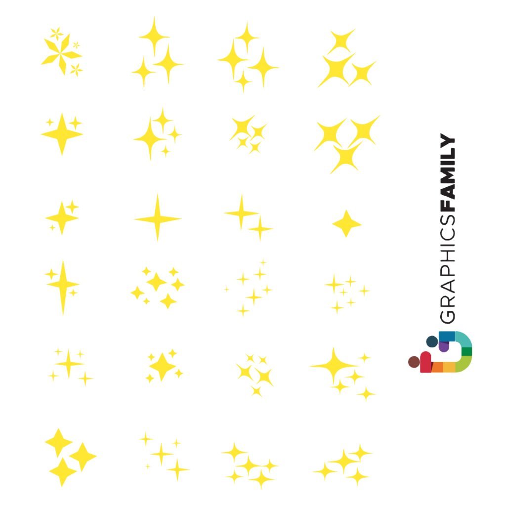 Free Sparkling Stars, Shiny Sparks, Glittering Light Stars and Sparkle Elements – GraphicsFamily