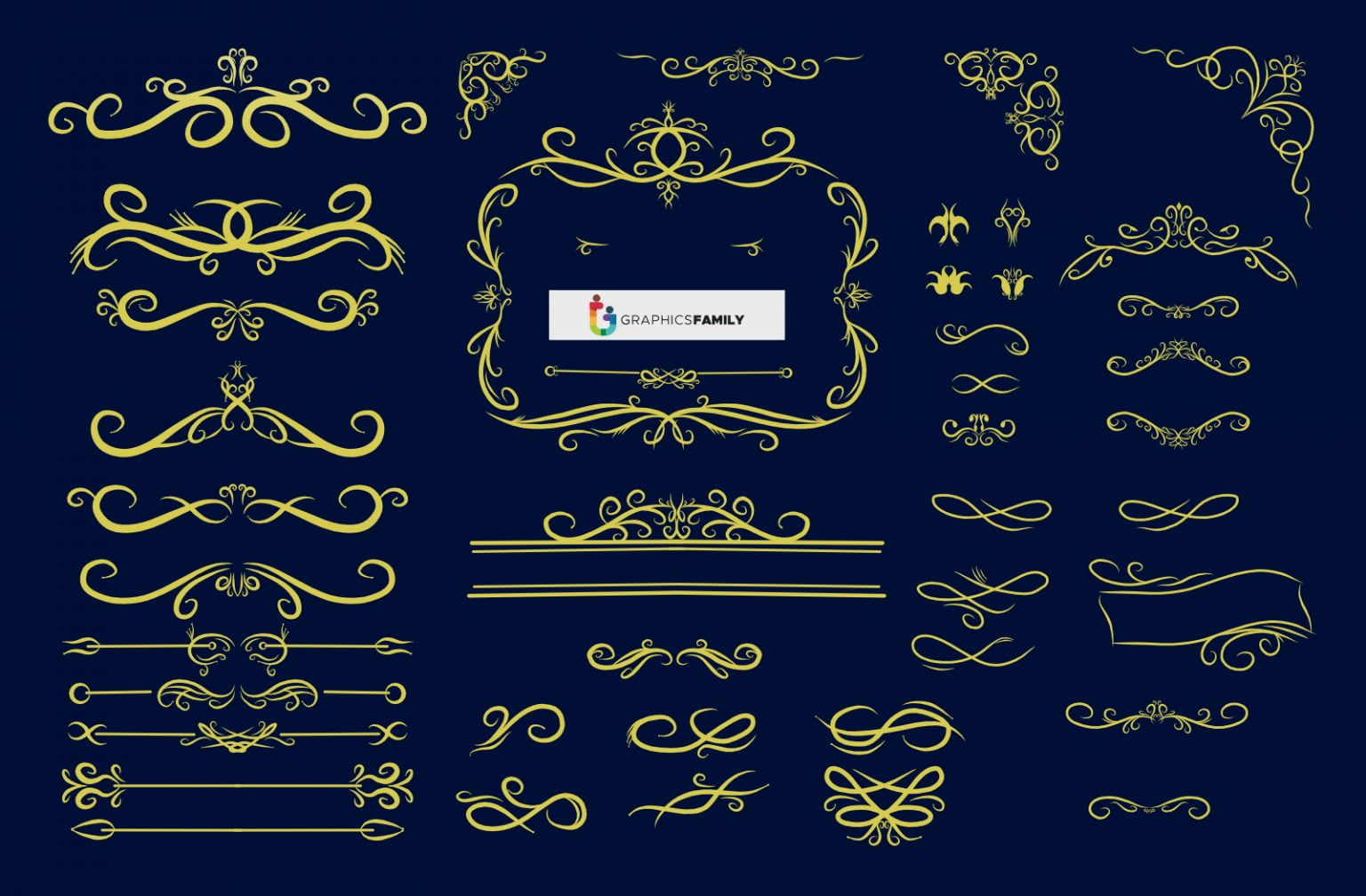 Free Collection Set of Label Ornament Vector Illustration – GraphicsFamily