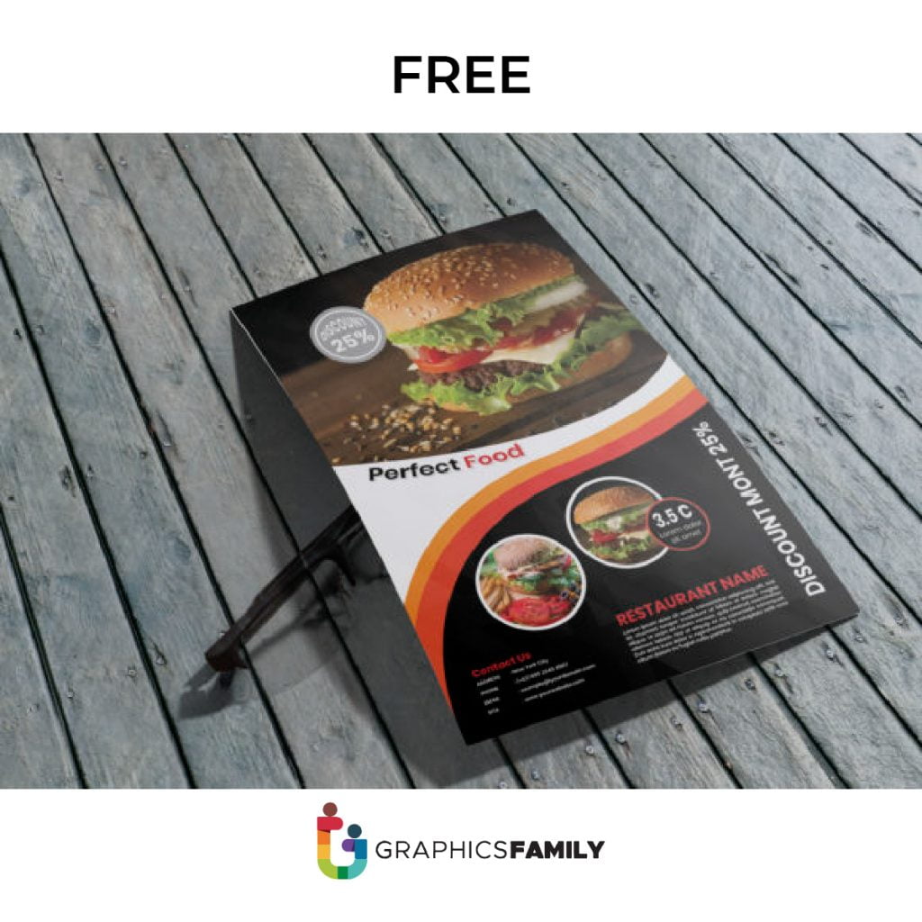 Free Perfect Fast Food Flyer Template – GraphicsFamily