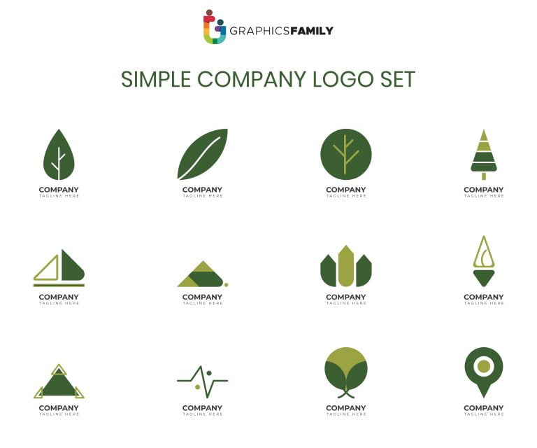 Free simple company logo set – GraphicsFamily