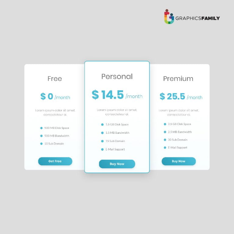 Pricing Table Free Vector Art – GraphicsFamily