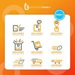 Collection of delivery logo templates Free Vector – GraphicsFamily
