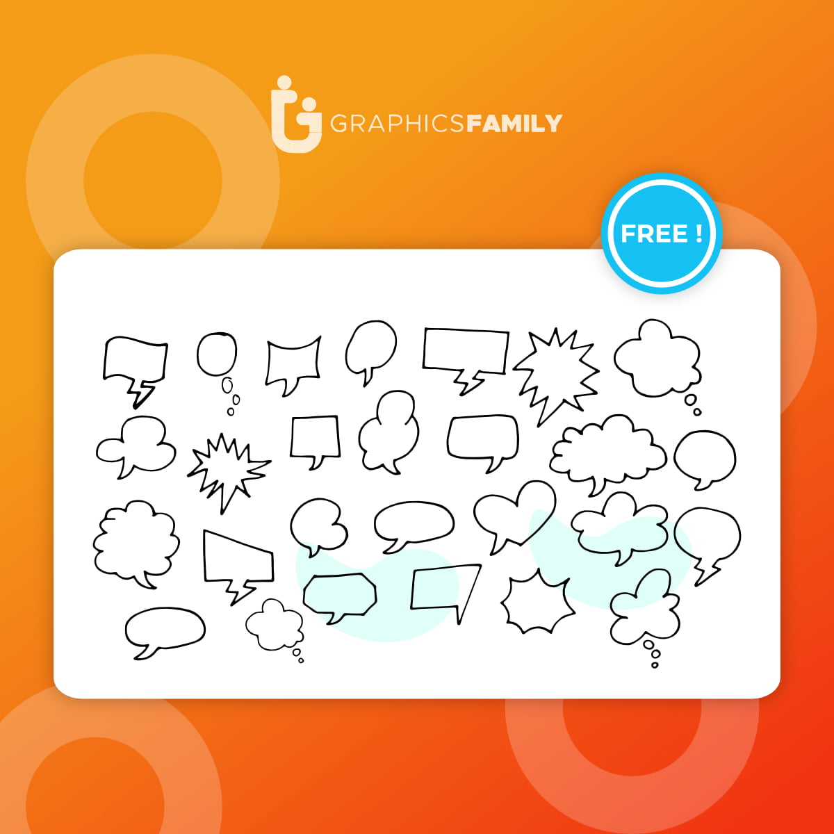 Comic speech bubble collection Free Vector – GraphicsFamily