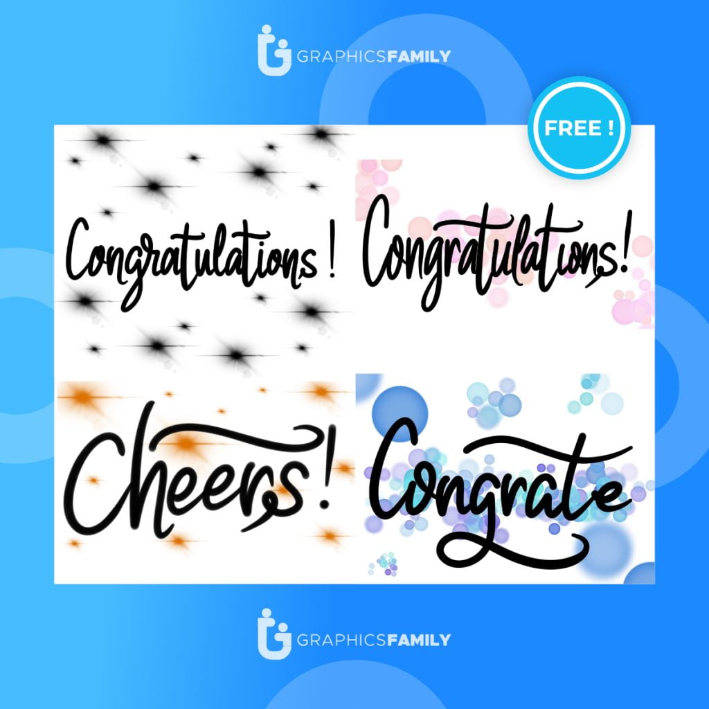 Free Congrats lettering. congratulation text labels, cheers sign ...