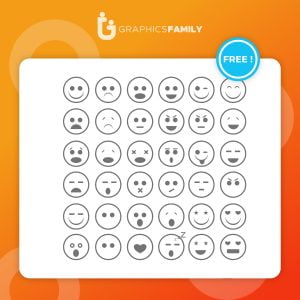 Free Emoticon Cute Set – GraphicsFamily