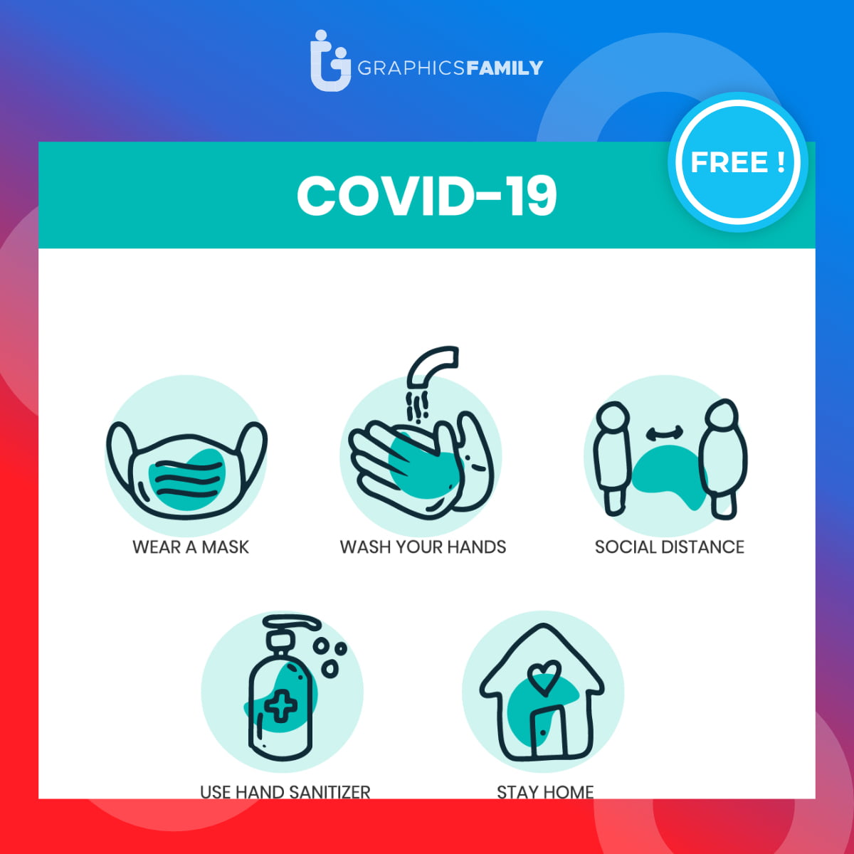 Free Coronavirus prevention infographic vectors – GraphicsFamily