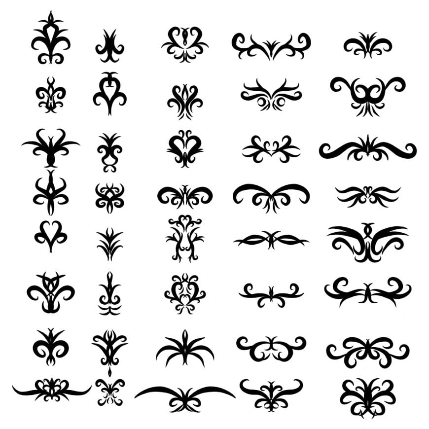 Free Luxury Ornamental Elements Collection – GraphicsFamily