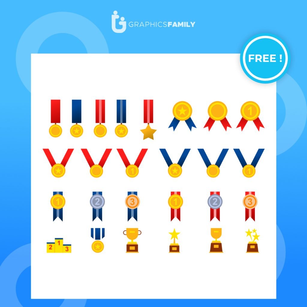 🥇 Free Trophies and awards vectors – GraphicsFamily