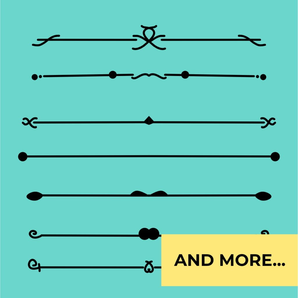 🌼🌹 Free Mega set of floral dividers frames collection – GraphicsFamily