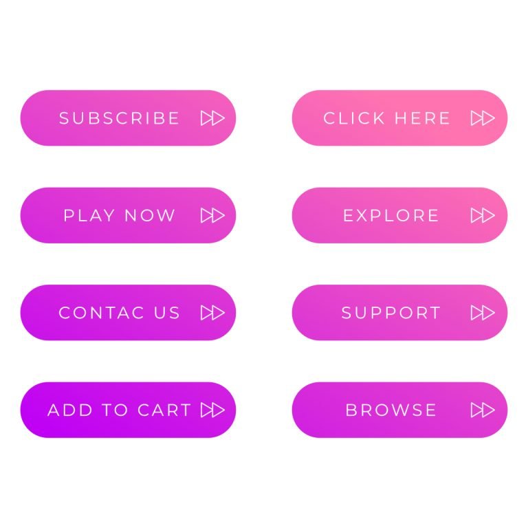 Free Pack of modern style buttons for mobile app, website design ...