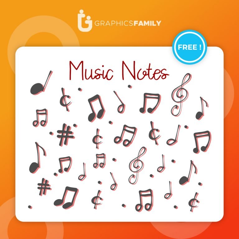 🎶 Free Pack of musical notes with color Premium Quality Vector ...