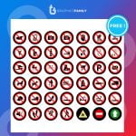 Prohibition Signs Free Vector – GraphicsFamily
