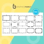 ⚜️ 🟩 Free Rectangular Calligraphic Frames Set – GraphicsFamily