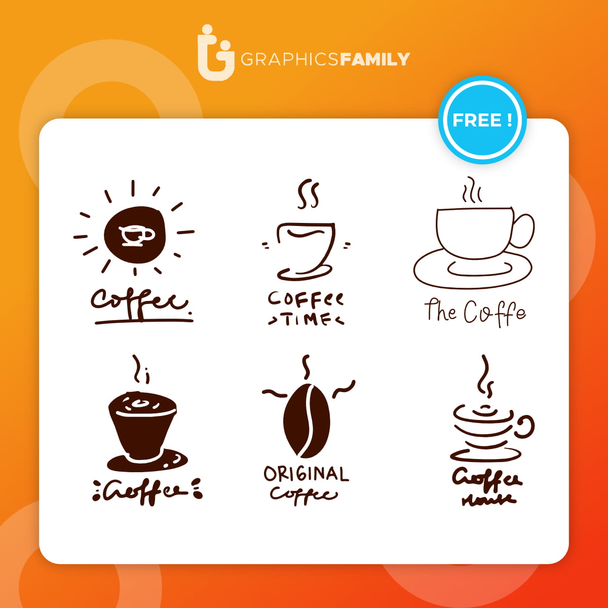 Set of coffee shop logos vector Free Vector – GraphicsFamily