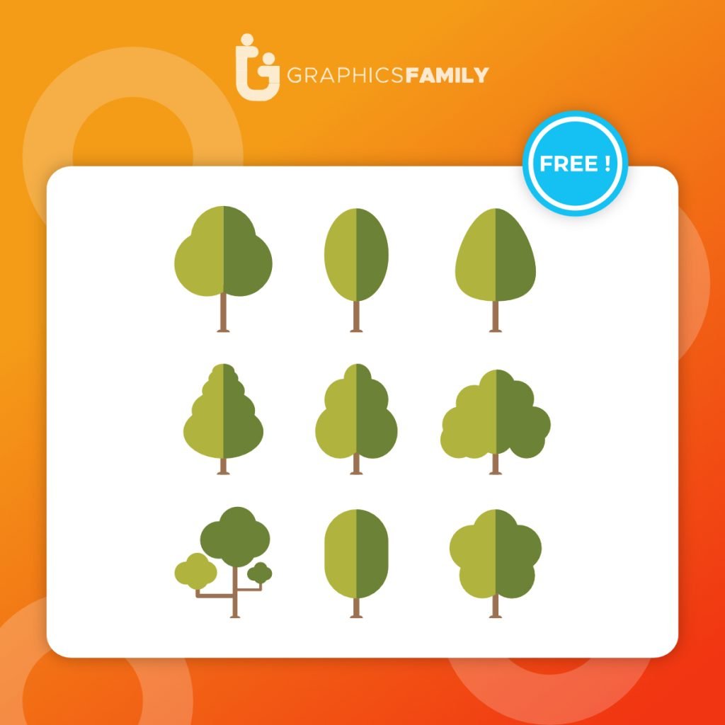 Trees collection Premium Quality Free Vector – GraphicsFamily