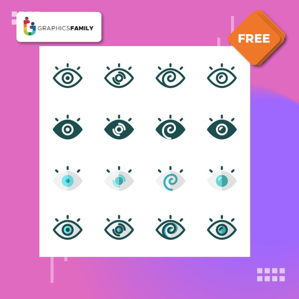 Different eyes icon collection – GraphicsFamily
