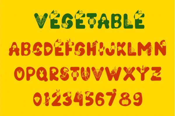 Vegetables Font – GraphicsFamily