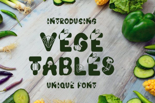 Vegetables Font – GraphicsFamily
