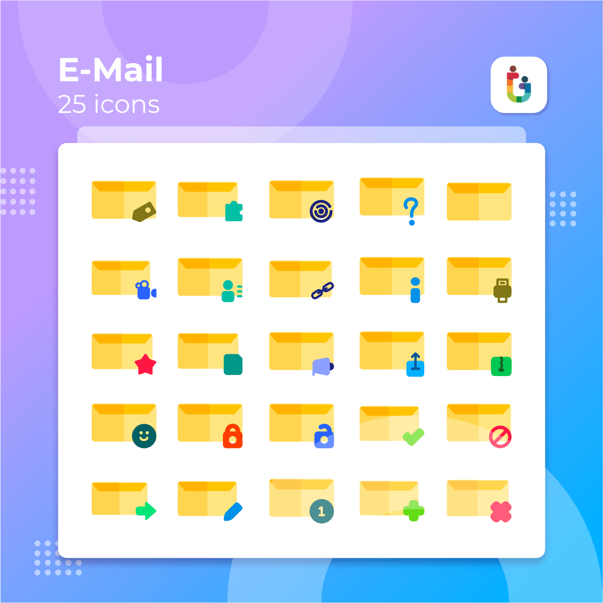25 Amazing Email Icon Set – GraphicsFamily