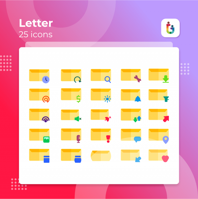 25 Best Letter Icons Free – GraphicsFamily
