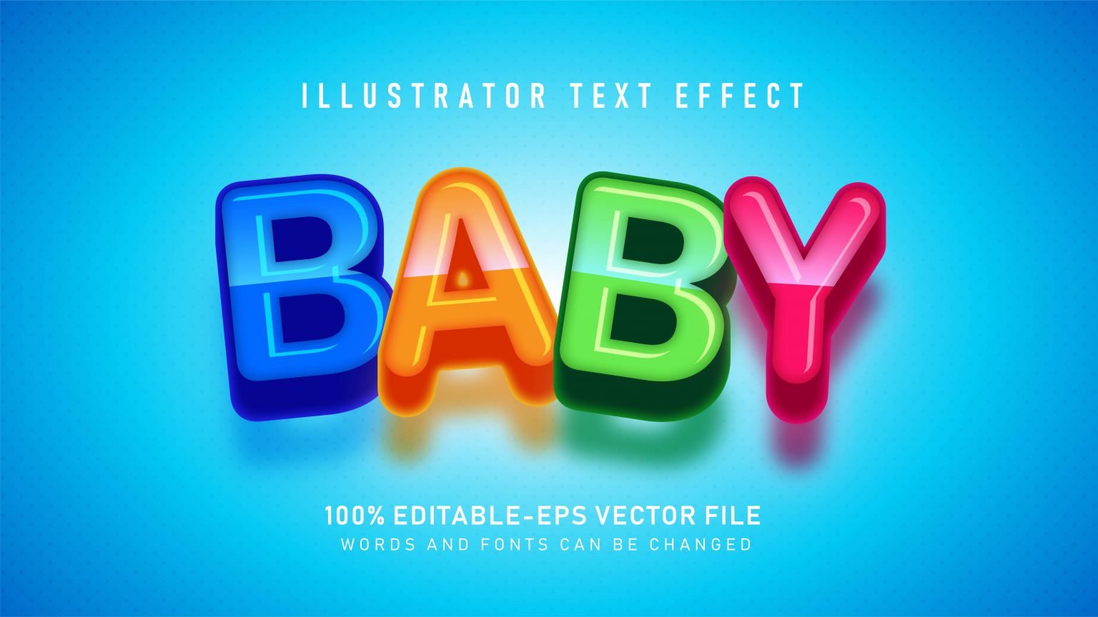Sweet colorful Text Effect – GraphicsFamily
