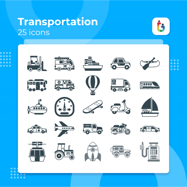 Best 25 Unique Transport Concept Icons – GraphicsFamily