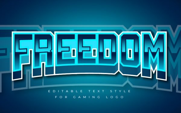 Blue Glow Gaming Text effect – GraphicsFamily