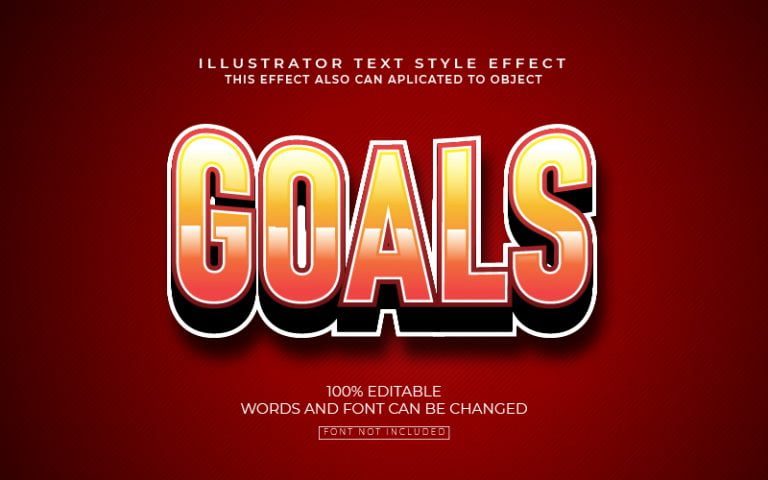 Curved Bold Text Effect – GraphicsFamily