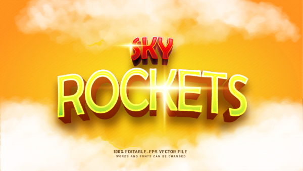 Modern Curved Bold Text Effect – GraphicsFamily