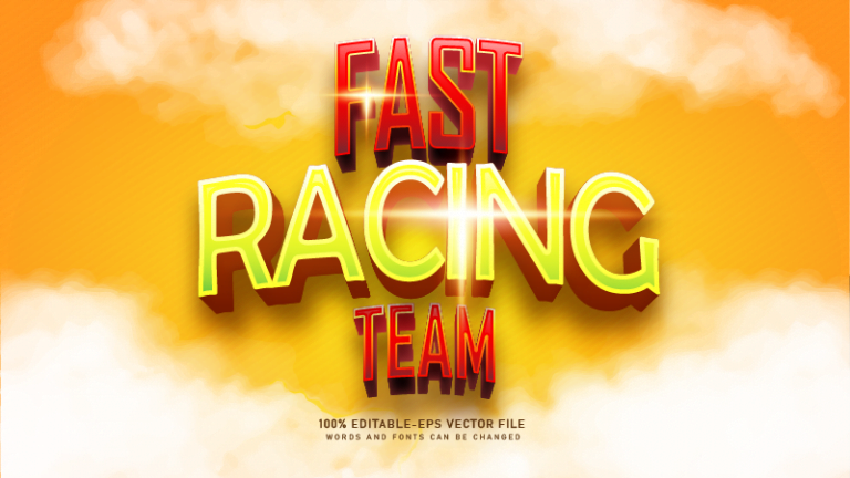 Modern Curved Bold Text Effect – GraphicsFamily