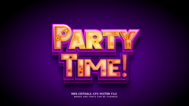 Party Theme Text Effects – GraphicsFamily