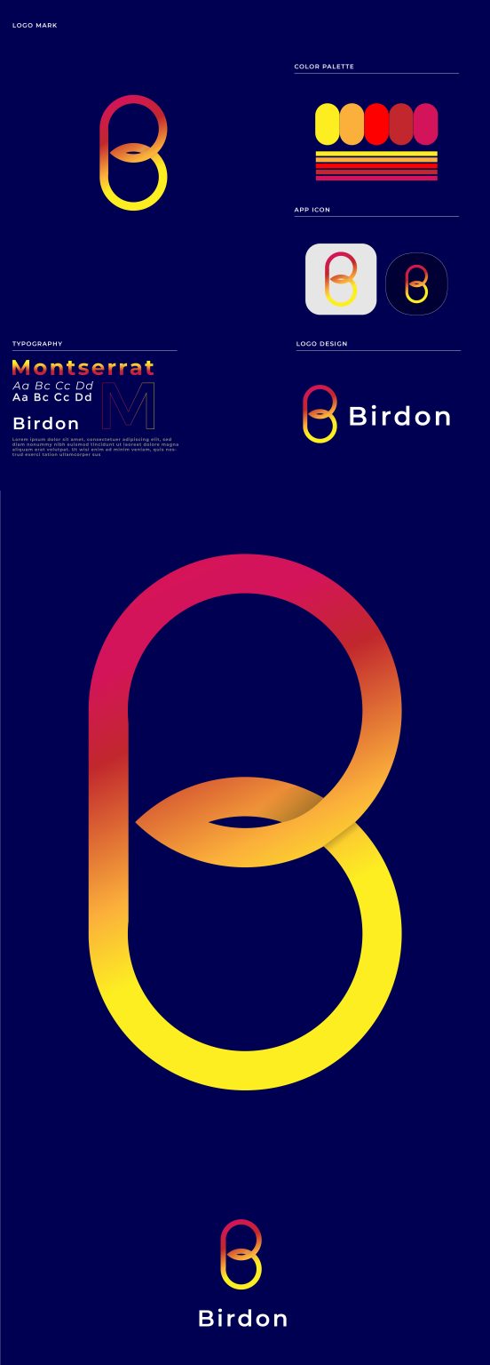 Gradients Letter B Logo Template – GraphicsFamily