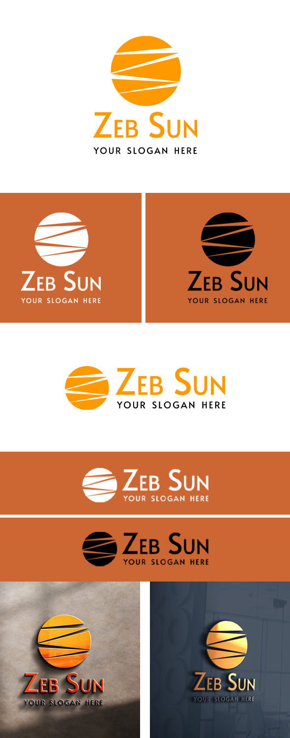 Zeb Sun Professional Logo Design – GraphicsFamily
