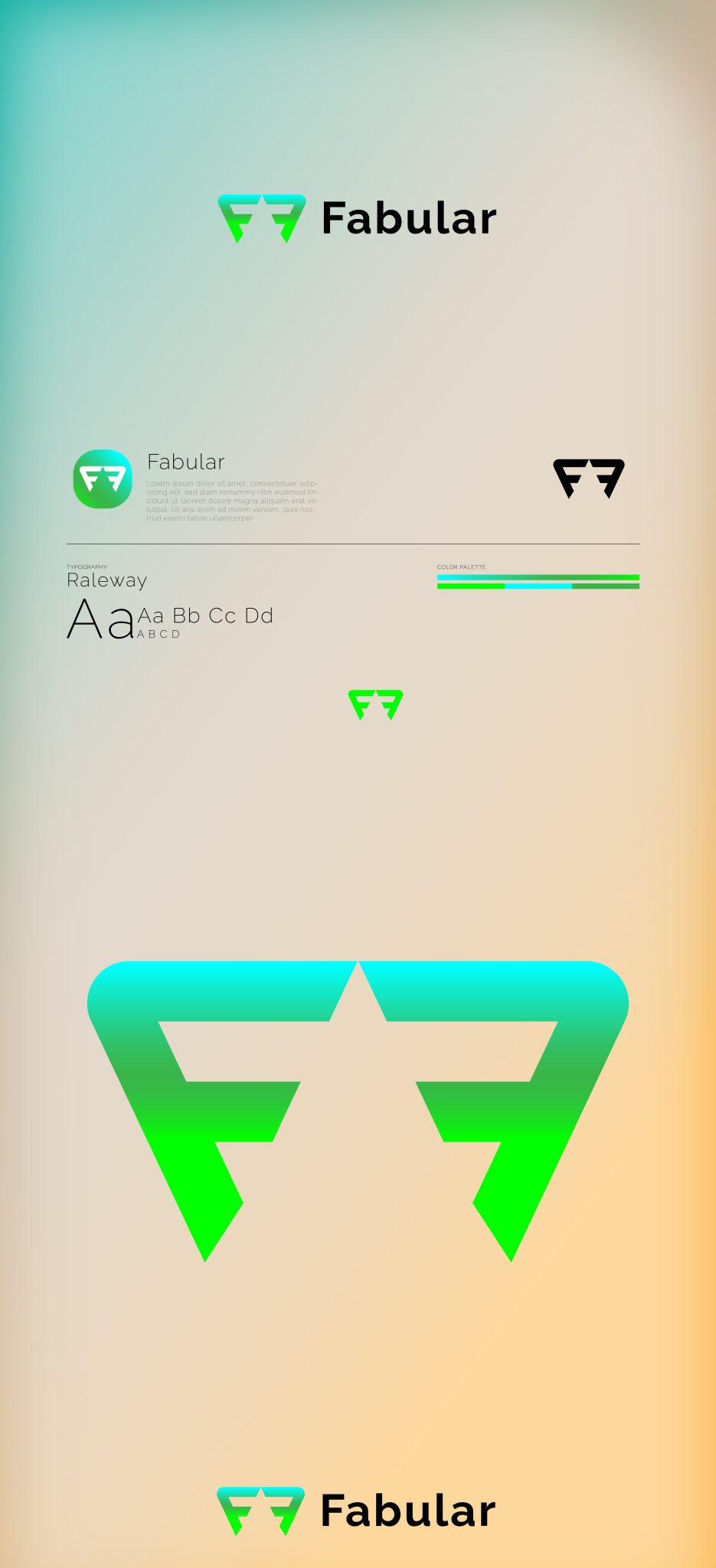 Gradients Letter FF Logo Template – GraphicsFamily