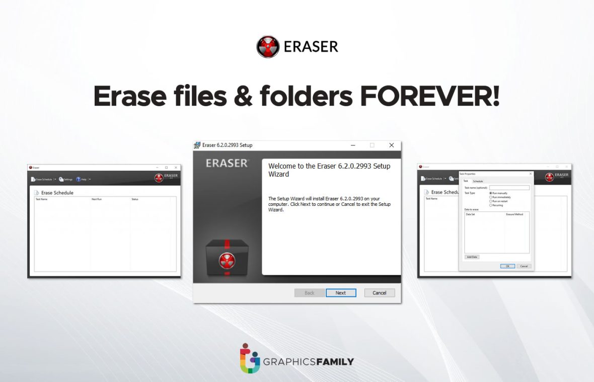 Eraser – completely remove sensitive data from your hard drive ...