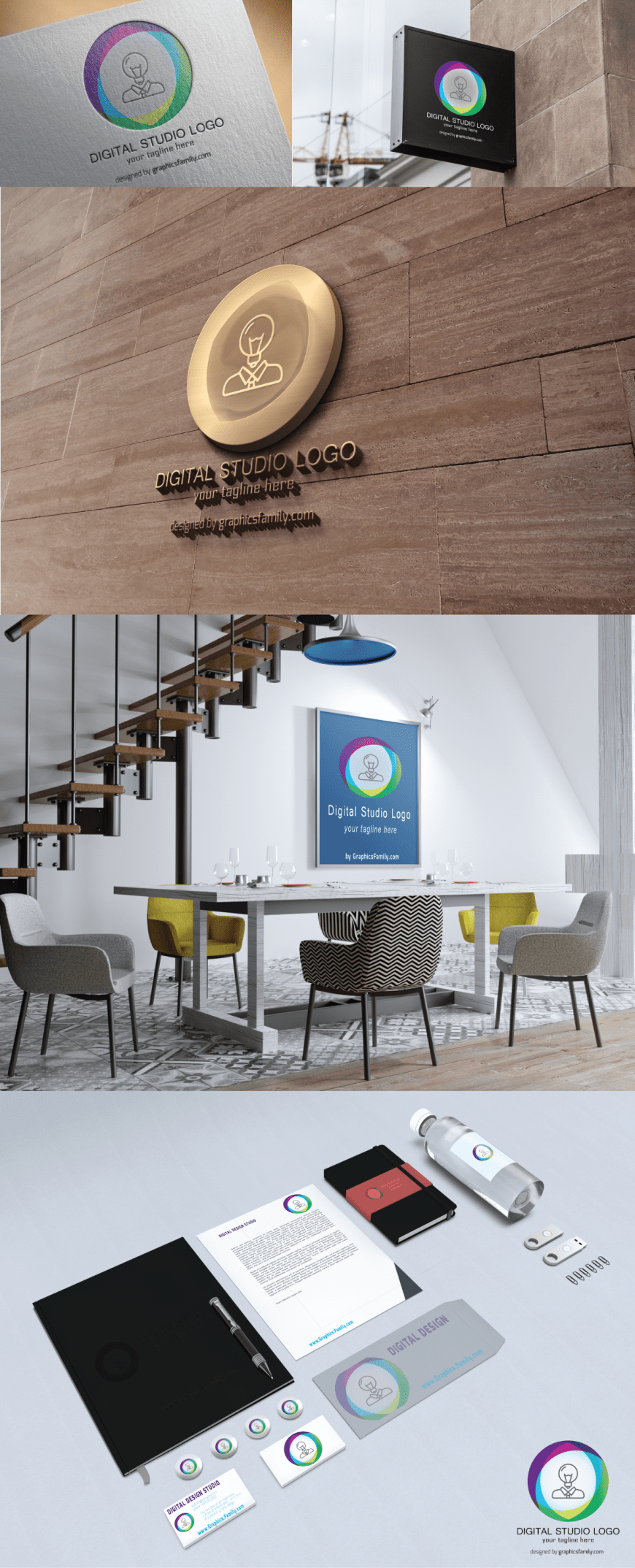 Digital Studio Logo Template – GraphicsFamily