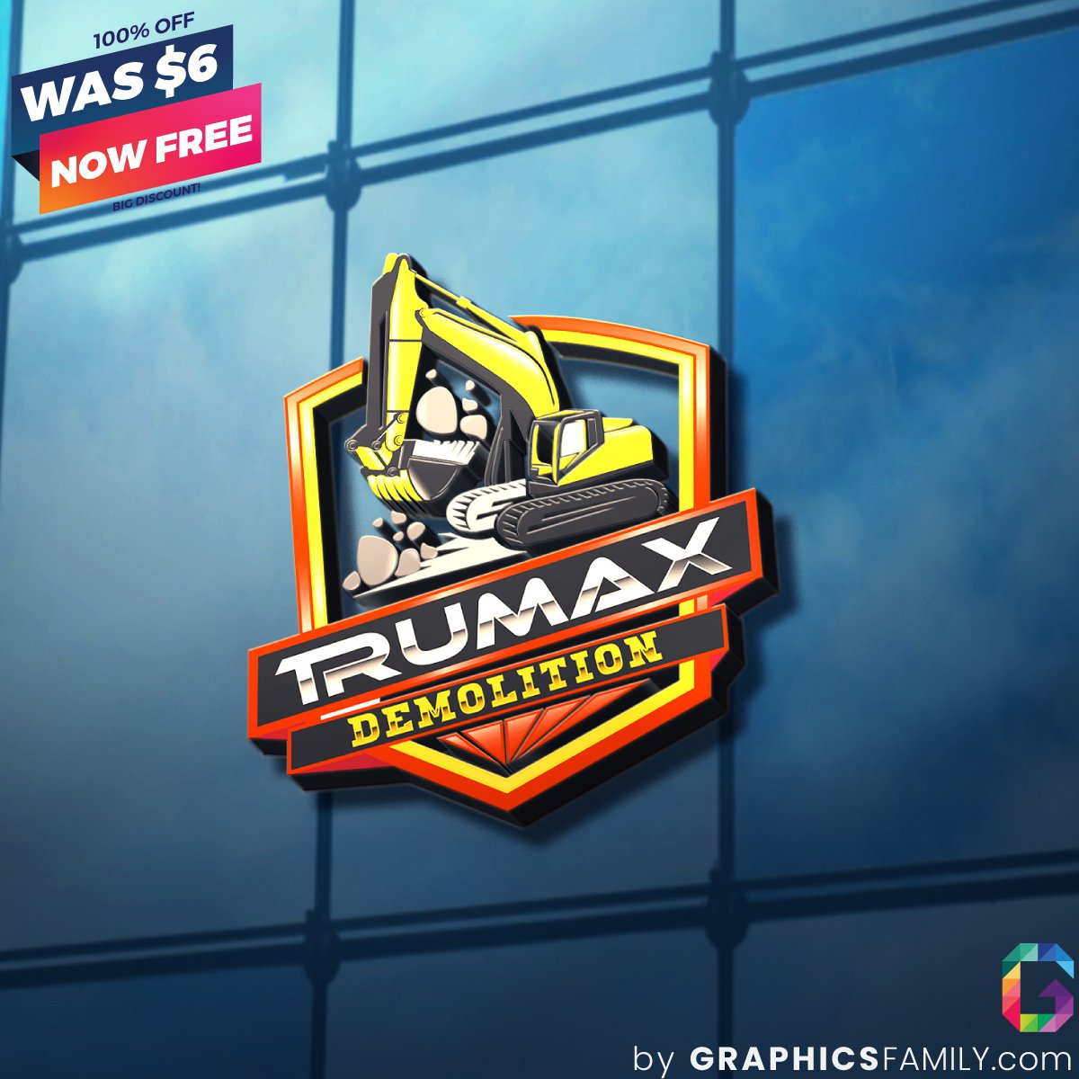 Construction and Demolition Logo Design – GraphicsFamily