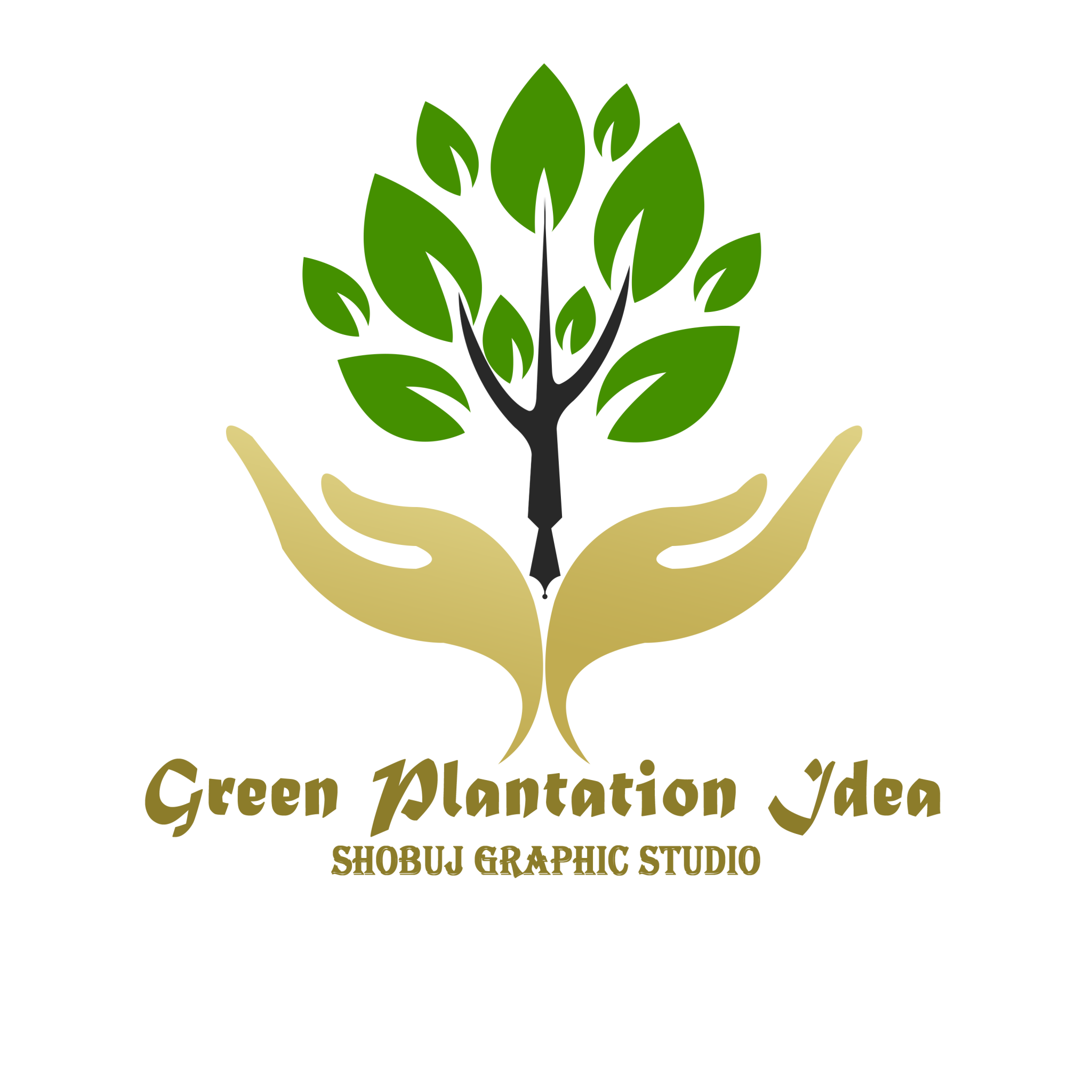 Green Plants Logo Idea – GraphicsFamily