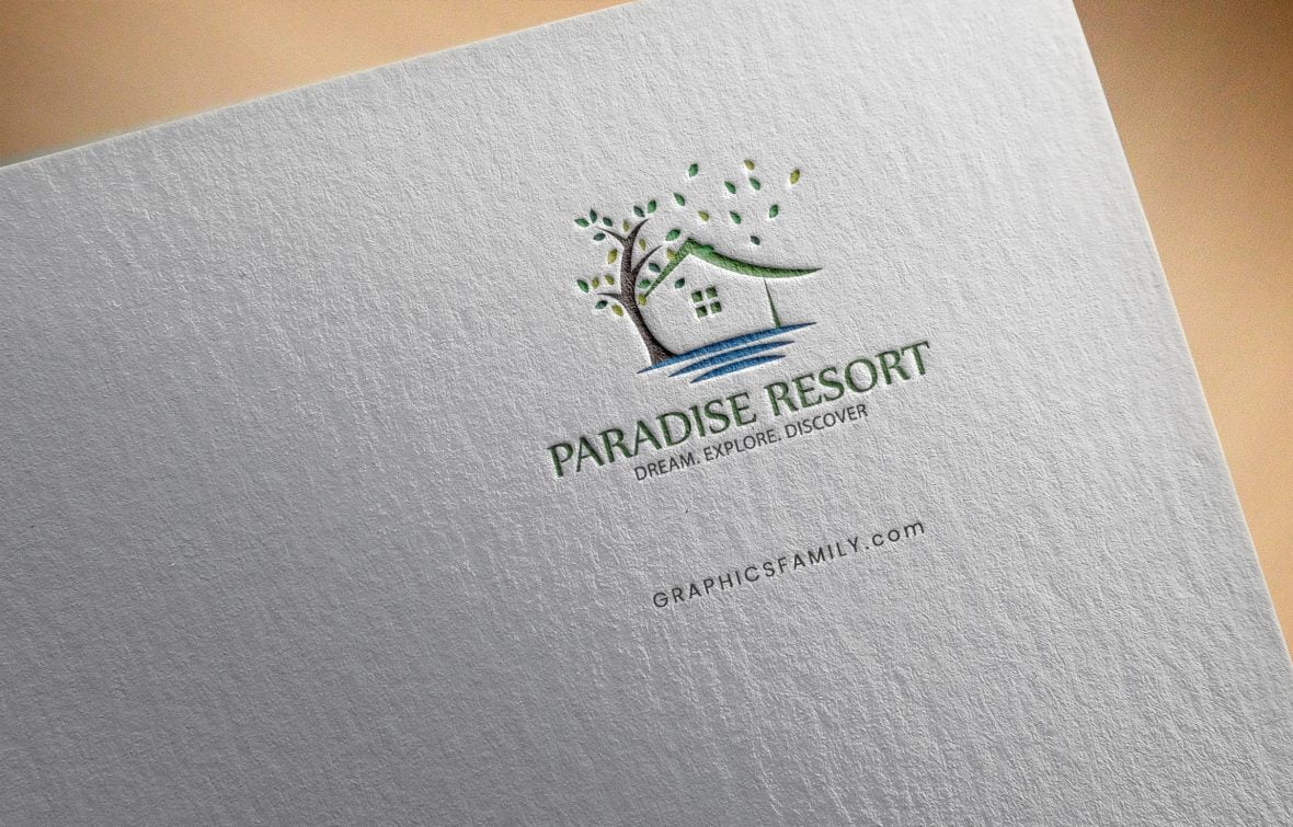 Paradise Resort Logo – GraphicsFamily
