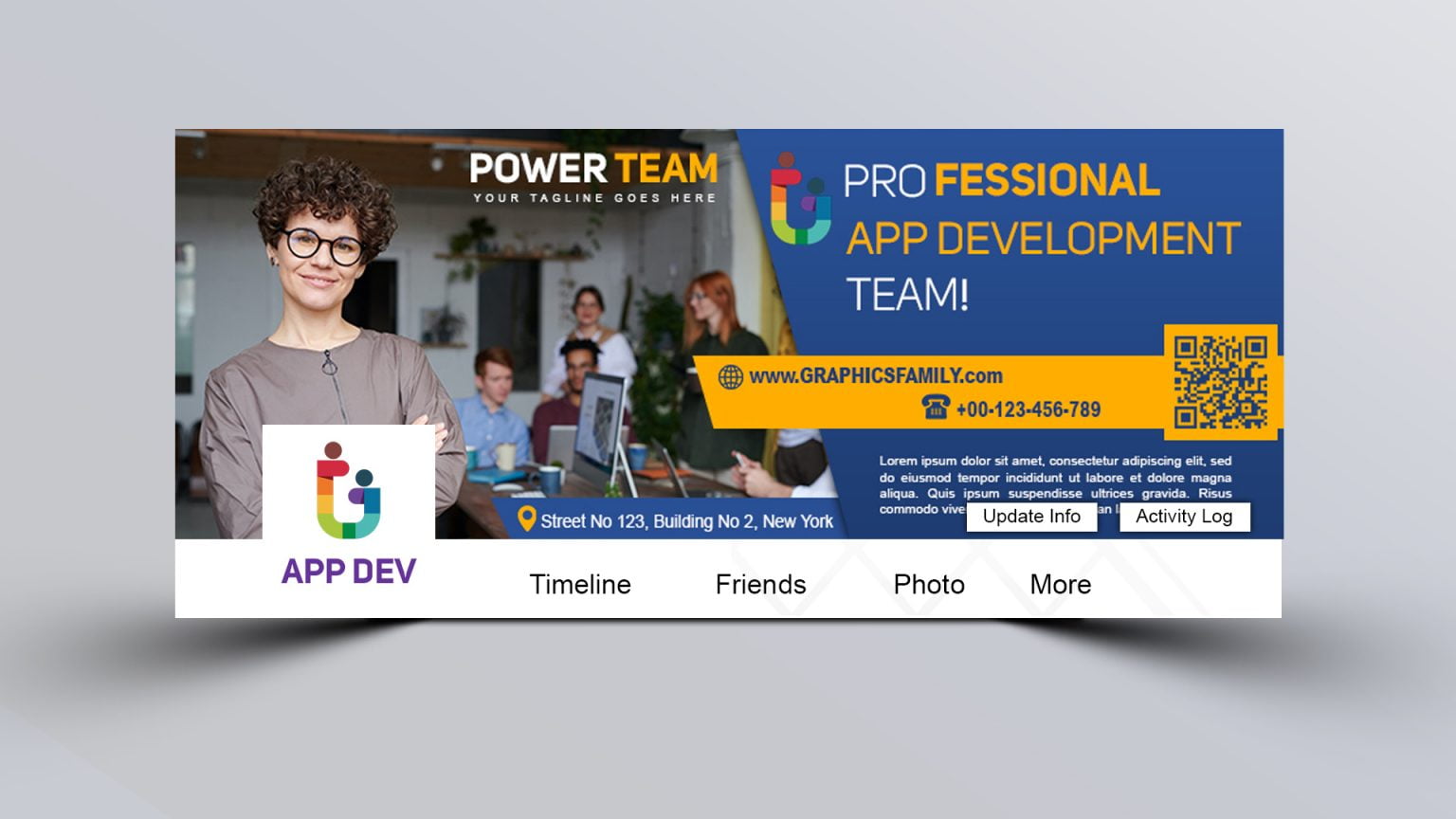 Application Developer PSD Facebook Cover Template – GraphicsFamily