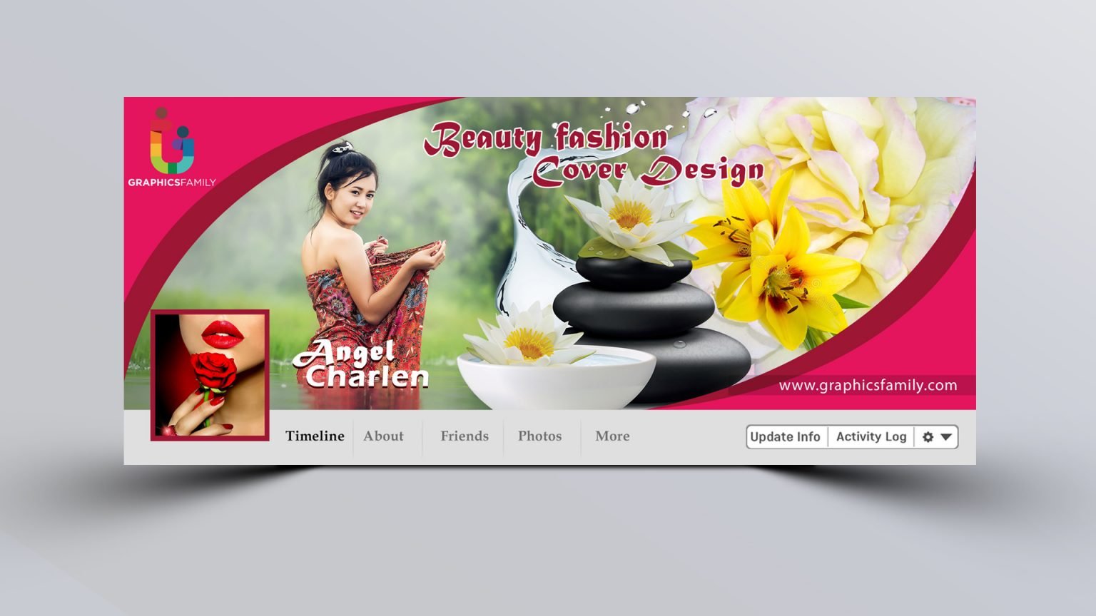 Beauty Fashion PSD Facebook Cover Template – GraphicsFamily