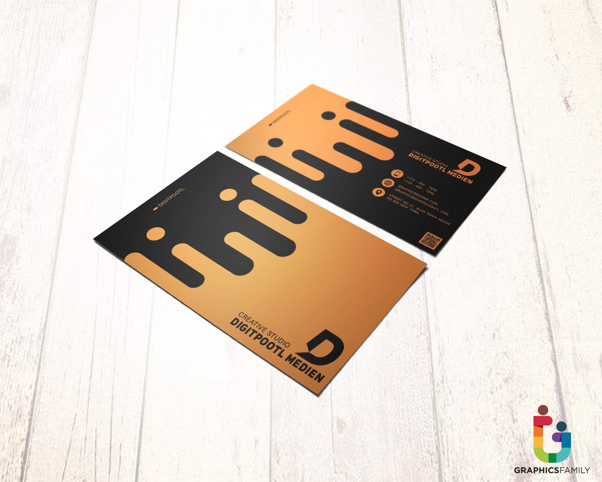 Logo Designer Business Card Template – GraphicsFamily